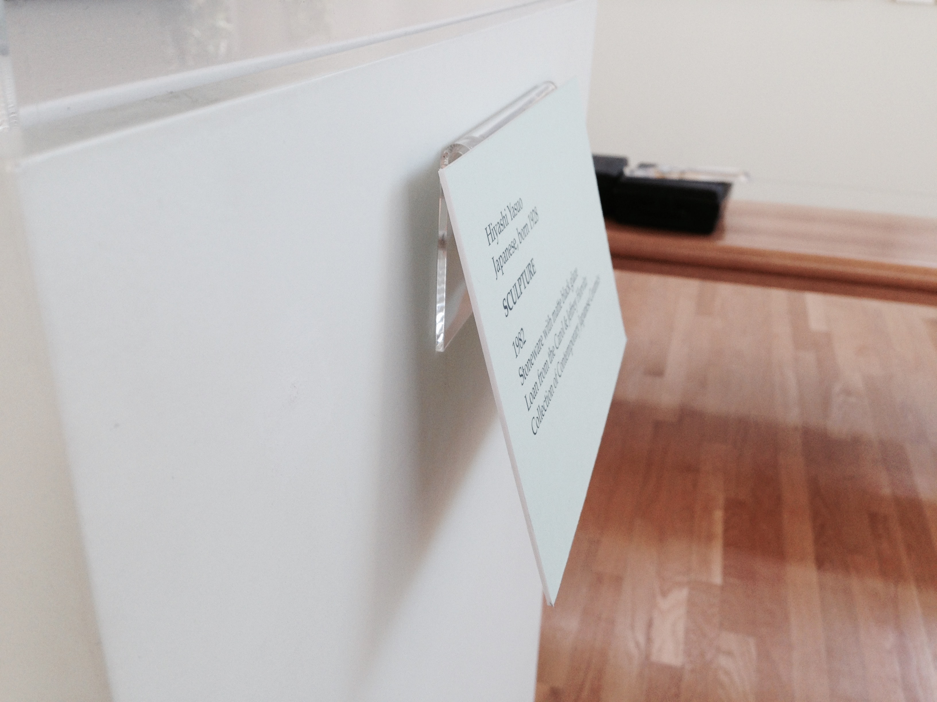 Options for Installing a Label on a Pedestal or Case | Museum Trade