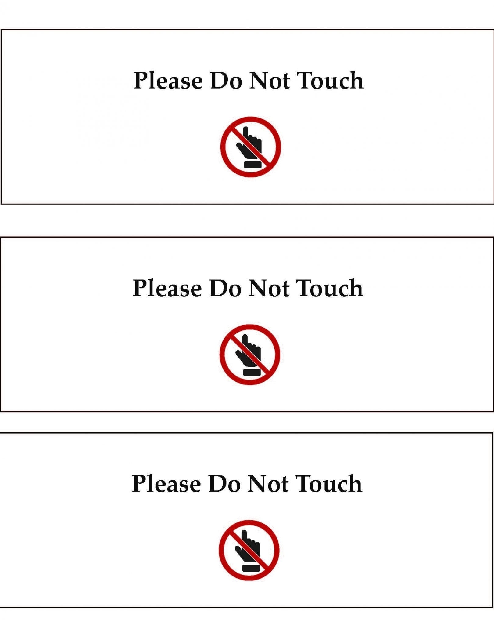 Do Not Touch Signage Example at LACMA | Museum Trade