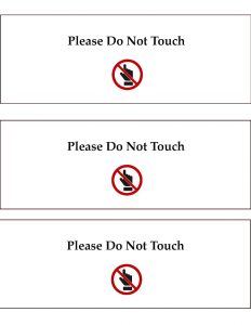Do Not Touch Signage Example at LACMA | Museum Trade