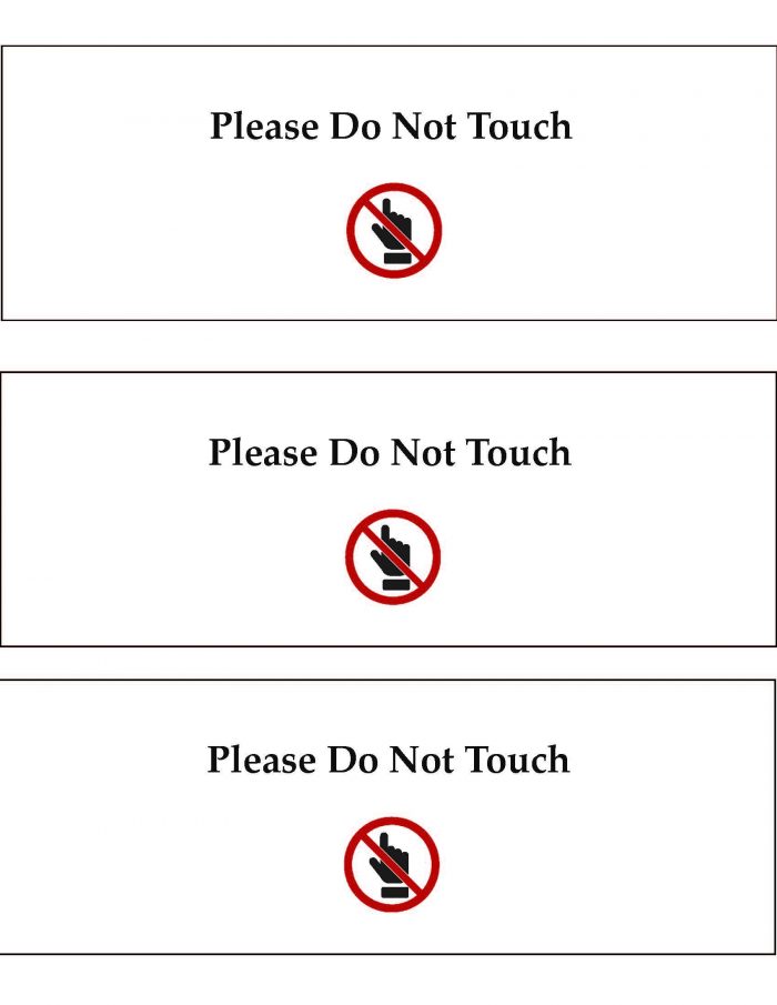Do Not Touch Signage Example at LACMA | Museum Trade